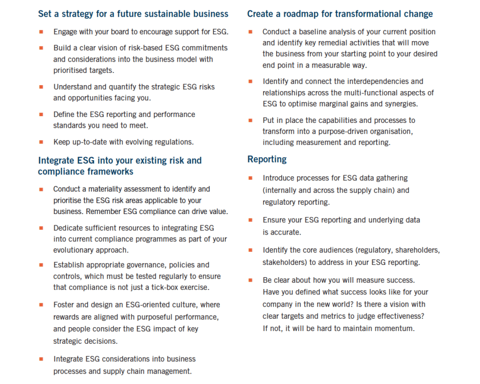 With imminent regulatory change ahead, now’s the time to make ESG a ...