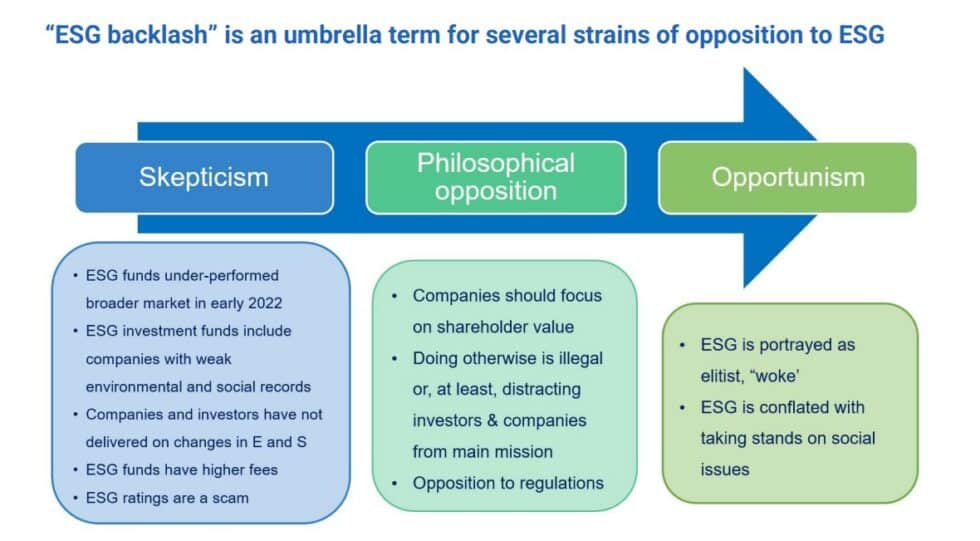 The escalating ESG backlash is making sustainability challenges much ...